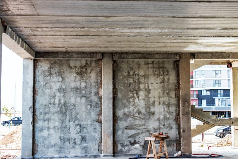 Construction of a Monolithic Concrete Building. Modern Monolithic ...