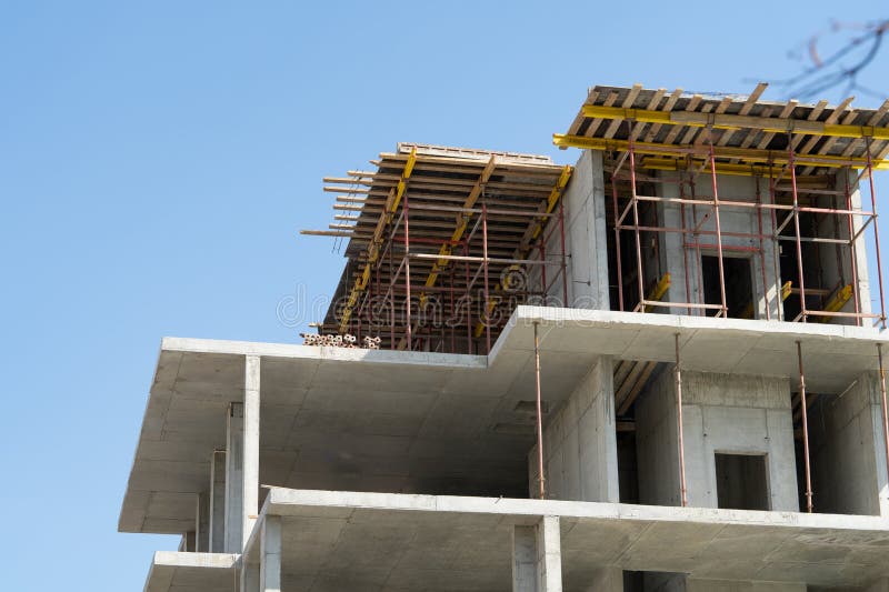 Construction of a Monolithic House Stock Photo - Image of modern, house ...