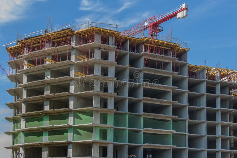 Construction of Monolithic Houses Stock Photo - Image of construction ...