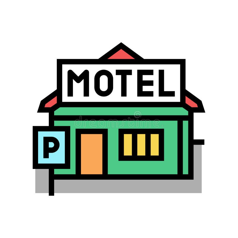 Construction Motel Color Icon Vector Illustration Stock Vector ...