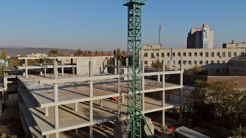 Construction of a Multi Storey Apartment Building are Work Along the ...