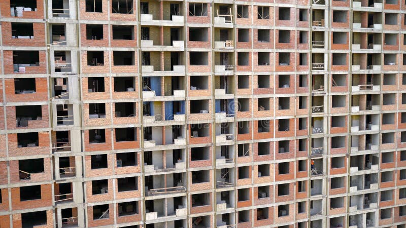 Stage of Construction of a Multi-storey Building. Unfinished Multi ...