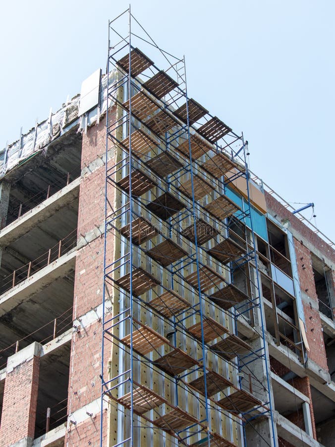 Construction of a Multi-storey Building Stock Photo - Image of building ...