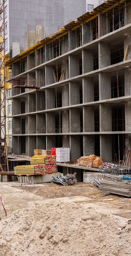 Construction of a Multi-storey Building in the City Stock Photo - Image ...