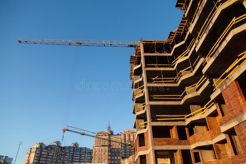 The Construction of a Multi-storey Building. Stock Image - Image of ...