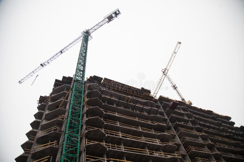 The Construction of a Multi-storey Building. Stock Image - Image of ...
