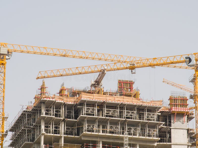 Construction of a Multi-storey Building in Dubai. Stock Image - Image ...