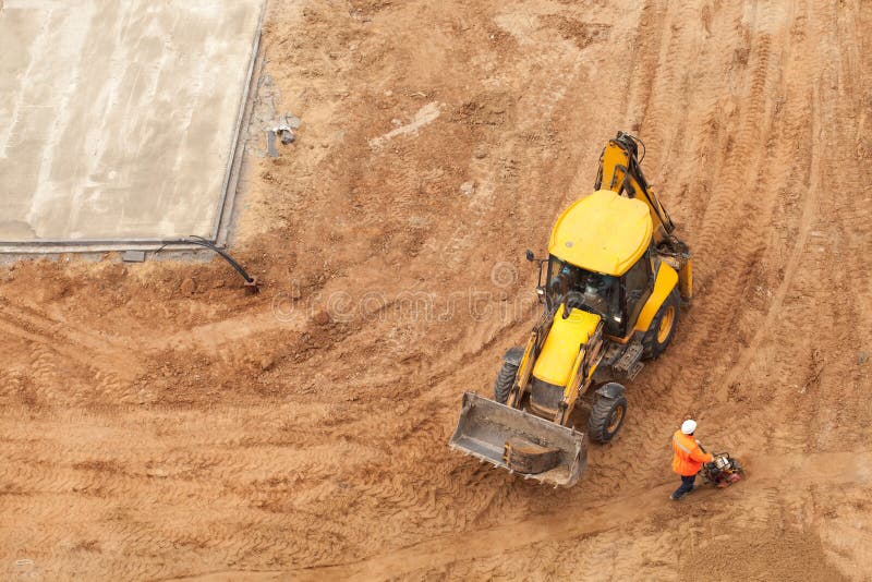 Use of the Excavator in Construction Stock Photo - Image of excavator ...