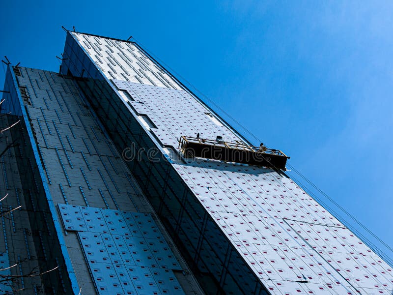 Construction of a Multi-storey Building. Stock Photo - Image of male ...