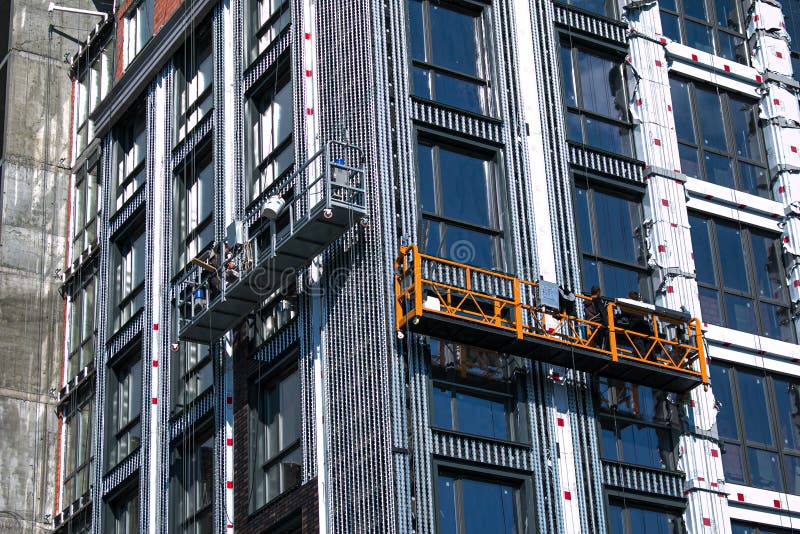 Construction of a New Multi-storey Building. the Work of a Jackhammer ...