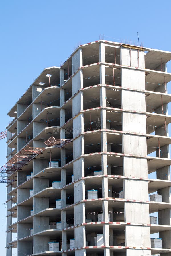 The Construction of a Multi-storey Stock Photo - Image of contractor ...