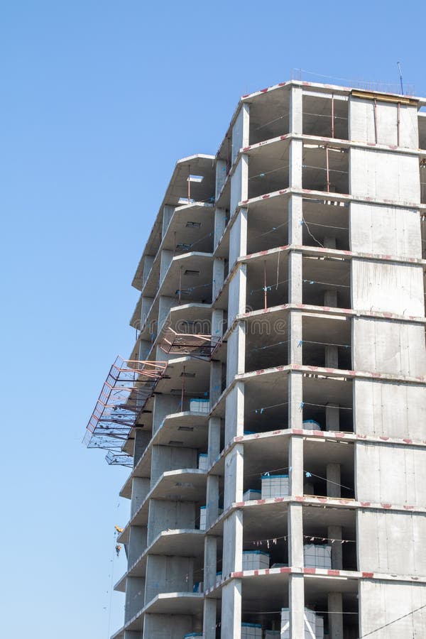 The Construction of a Multi-storey Building, Stock Image - Image of ...