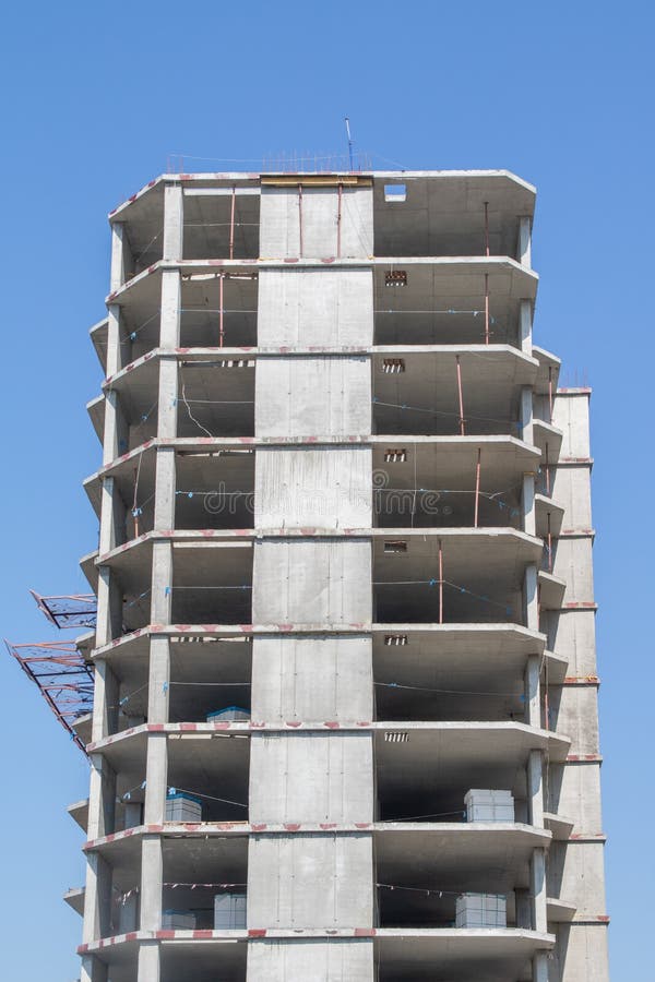 The Construction of a Multi-storey Building, Stock Image - Image of ...