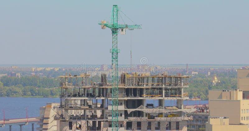Construction of a Multi-storey Building Time Lapse. Builders Build a ...