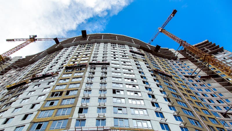Construction of a Multi-storey Building. Stock Photo - Image of ...