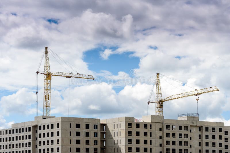 Construction of Multi-storey Buildings in the City. Stock Photo - Image ...