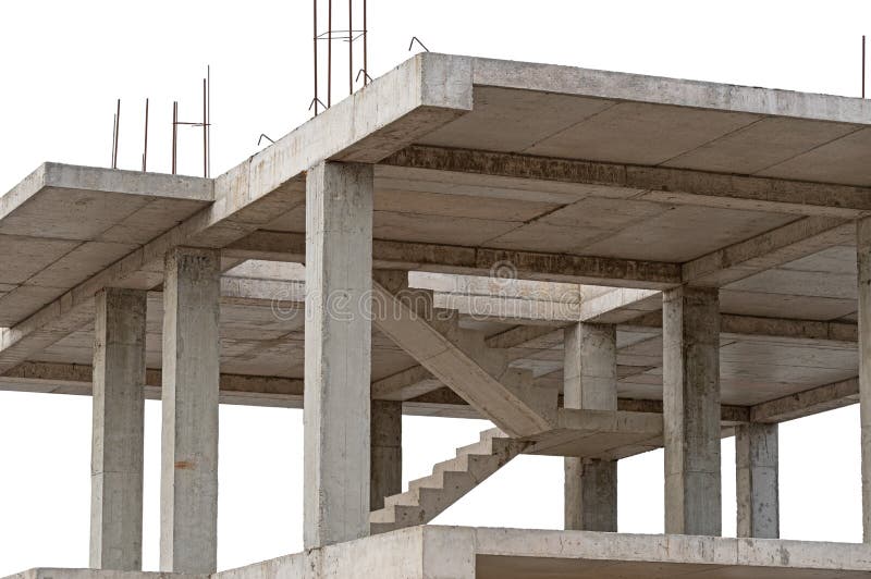 Construction of a Multi-storey Concrete Monolithic Building Stock Photo ...