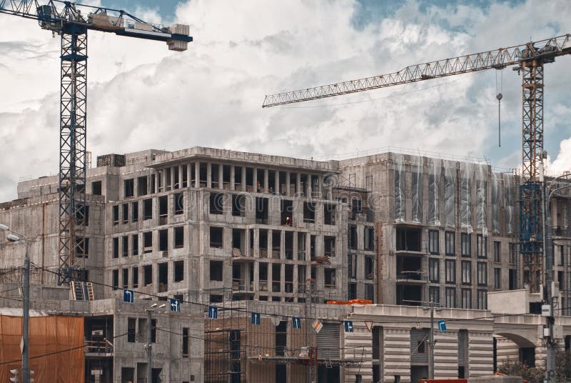 Construction of Multi-storey Panel Houses, Skyscraper in the Metropolis ...