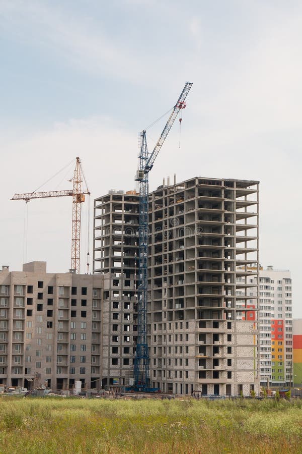 Construction of a Multi-storey Residential Building Stock Photo - Image ...