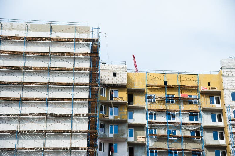 Construction of Multi-storey Residential Building Stock Photo - Image ...