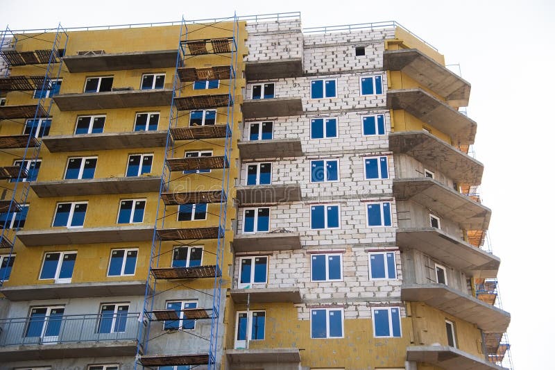 Construction of Multi-storey Residential Building Stock Image - Image ...