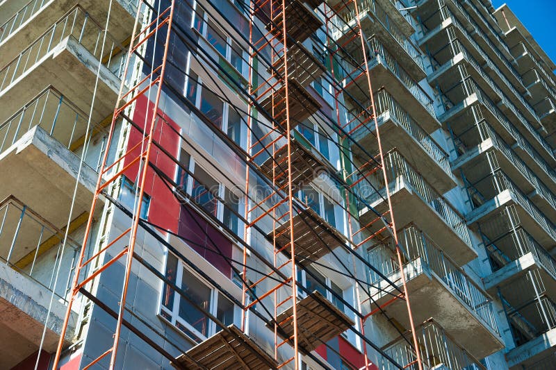 Construction of Multi-storey Residential Building Stock Image - Image ...