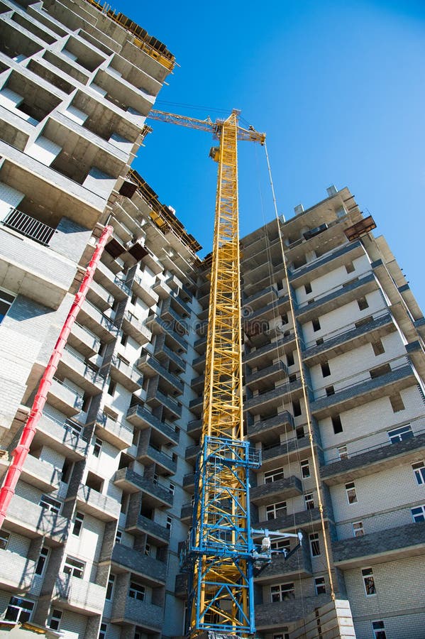 Construction of Multi-storey Residential Building Stock Photo - Image ...