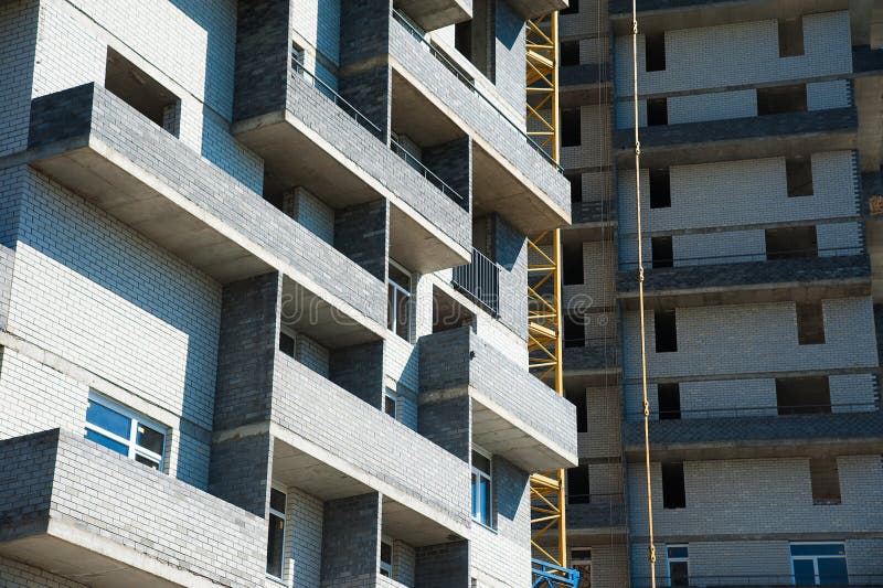 Construction of Multi-storey Residential Building Stock Photo - Image ...