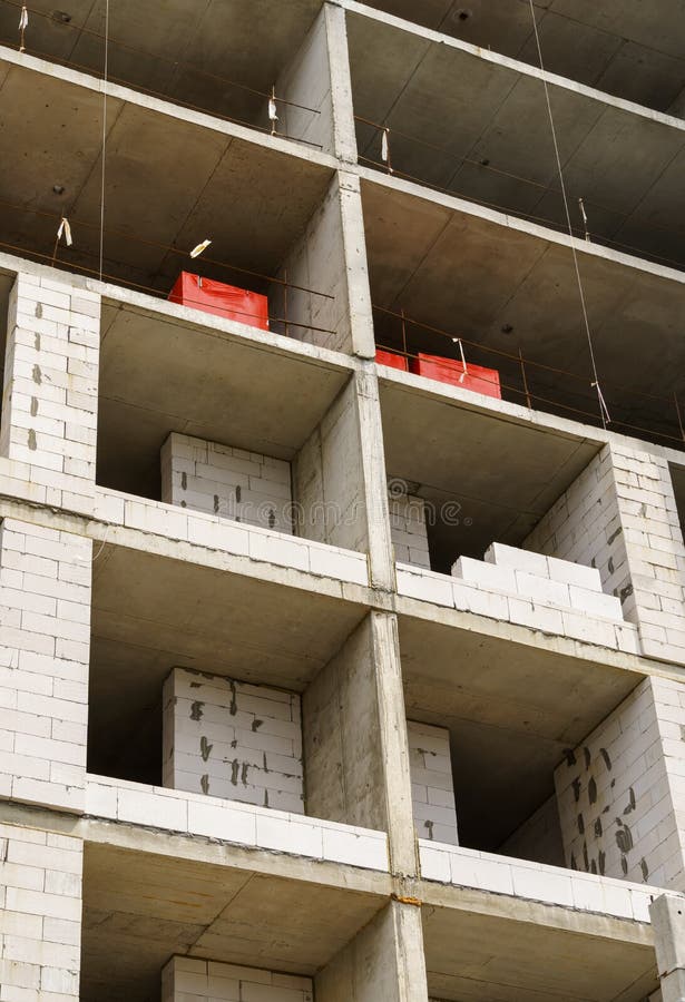Construction of a Multi-storey Residential Building, Concrete Frame and ...