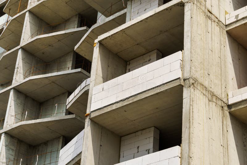 Construction of a Multi-storey Residential Building, Concrete Frame and ...