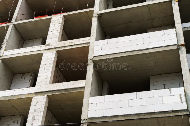 Construction of a Multi-storey Residential Building, Concrete Frame and ...