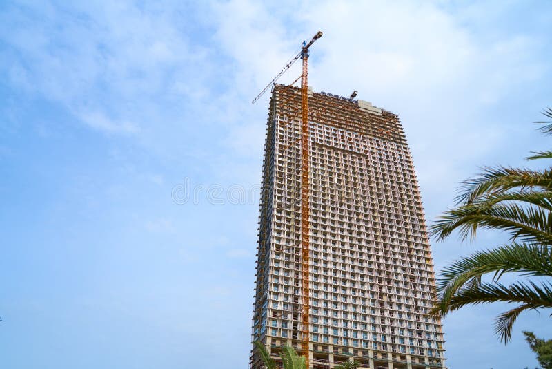 Construction of a Multi-storey Residential Complex. the Building is ...