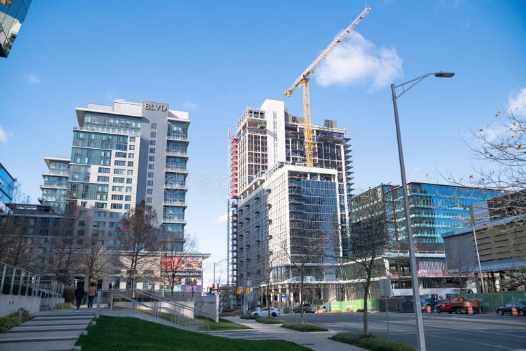 Construction of a Multi-story Building in Downtown Reston, Virginia ...