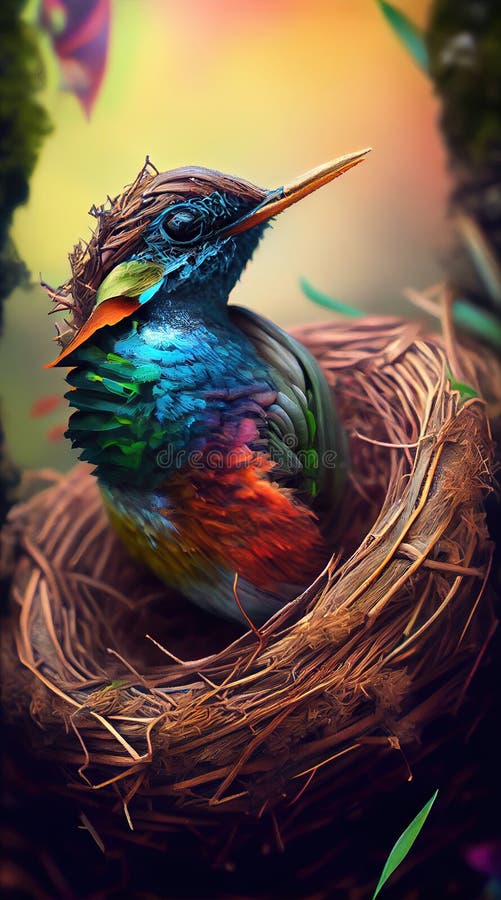 Construction of a Nest by Colibri AI Generative Stock Illustration ...