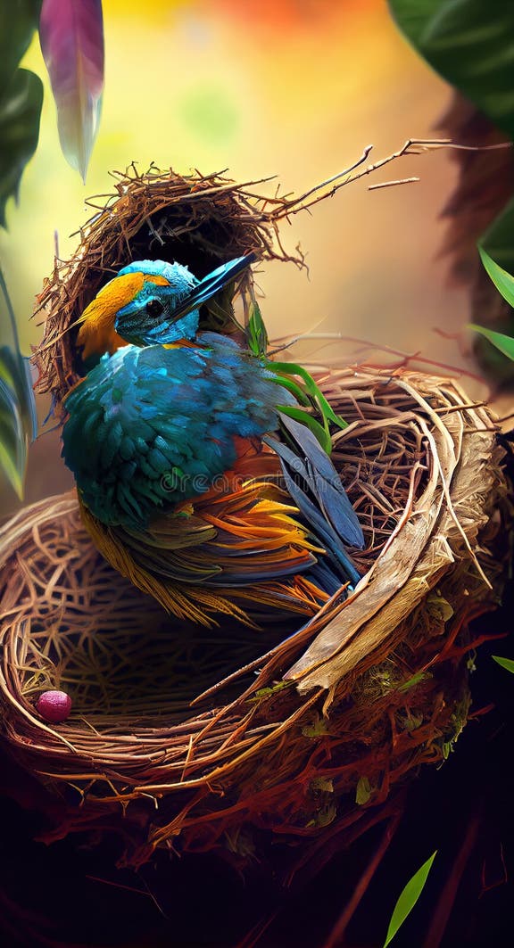 Construction of a Nest by Colibri AI Generative Stock Illustration ...