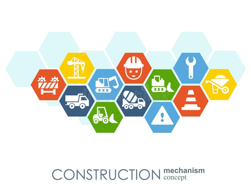 Set of 40 Construction Web Icons in Line Style. Building, Engineer ...