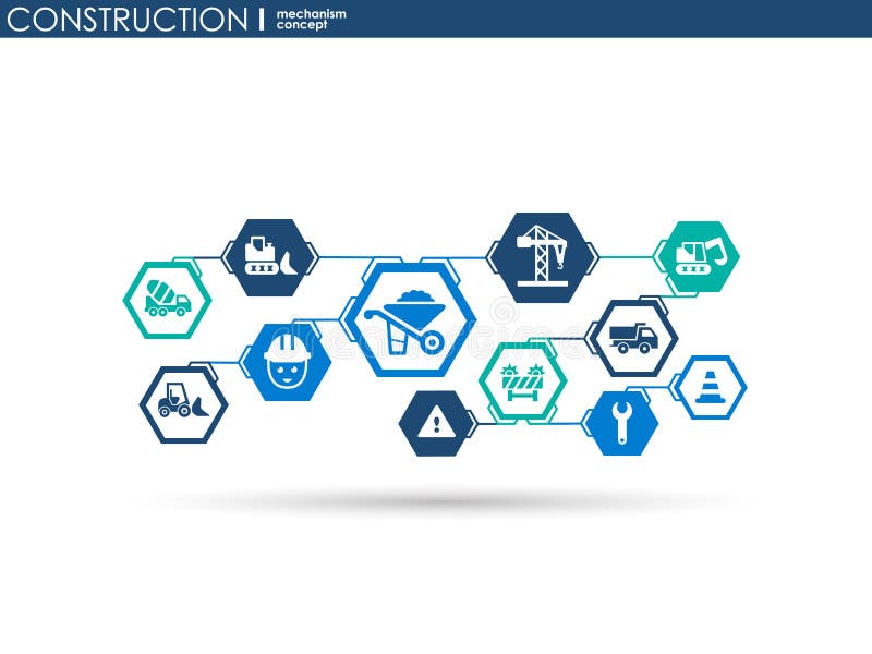 Set of 24 Construction Web Icons in Line Style. Building, Engineer ...
