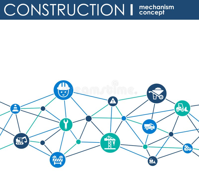 Set of 24 Construction Web Icons in Line Style. Building, Engineer ...