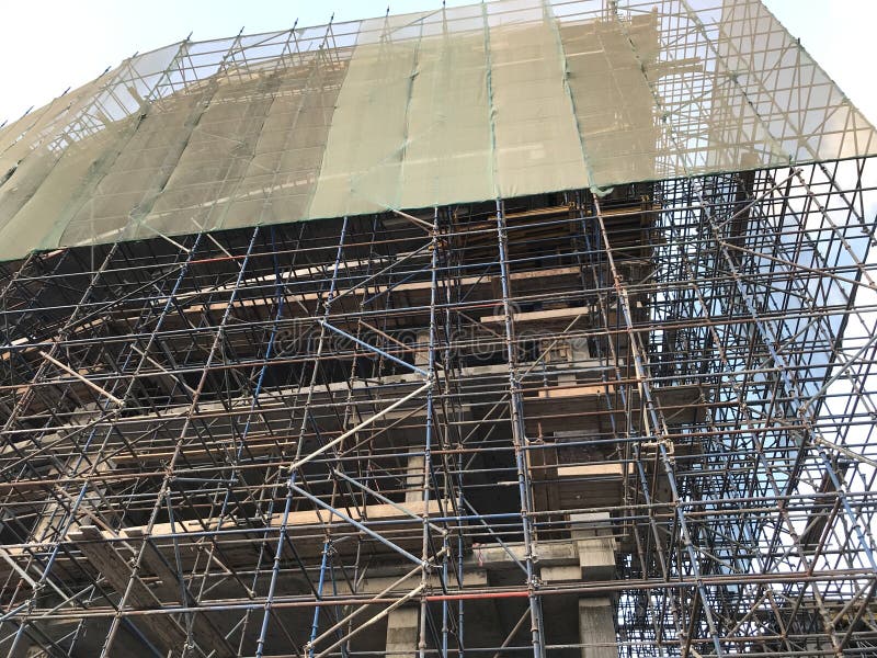 Construction of New Administrative Building with Tower Crane and Other ...