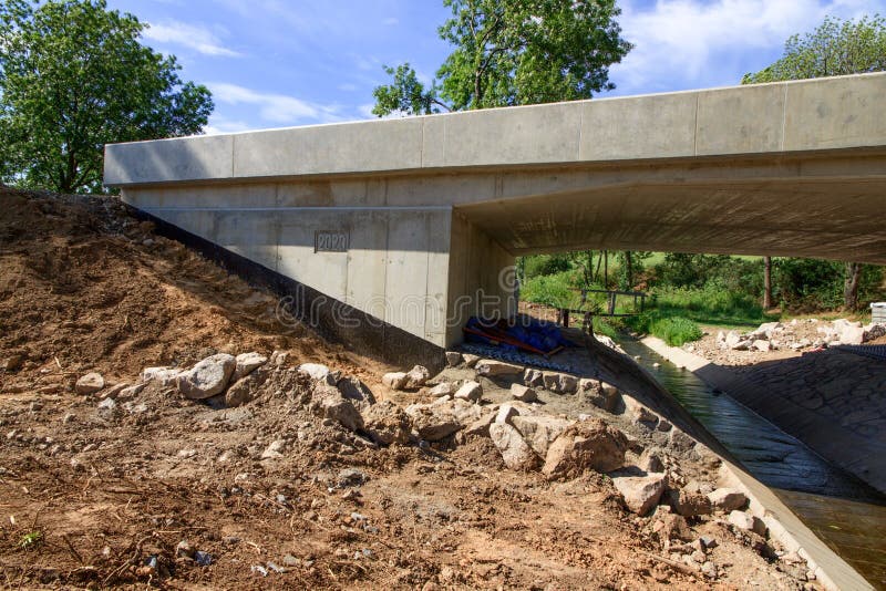 Construction of a New Bridge Stock Image - Image of architecture ...