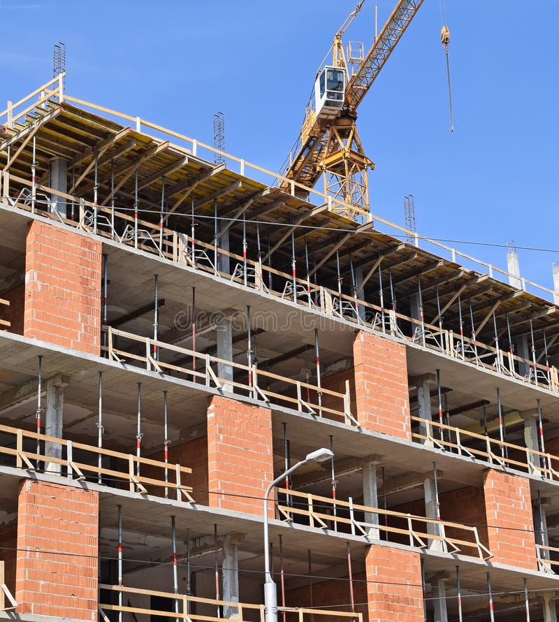 Construction of a New Building Stock Image - Image of angle ...