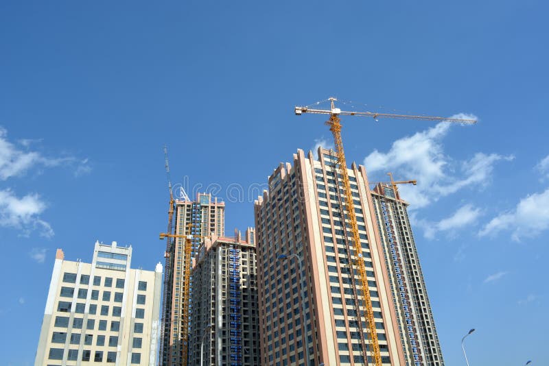 Construction of the New Building Stock Photo - Image of high, facade ...