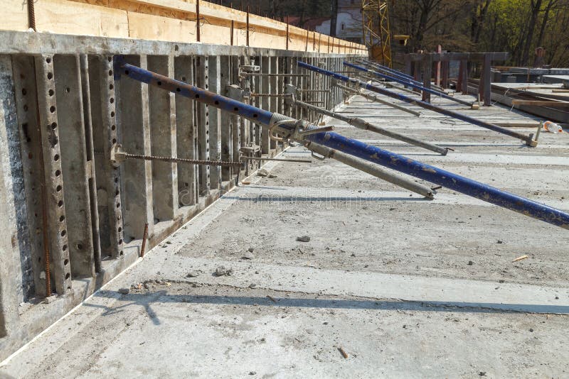 Construction of a New Building, Binding of Reinforcement Stock Image ...