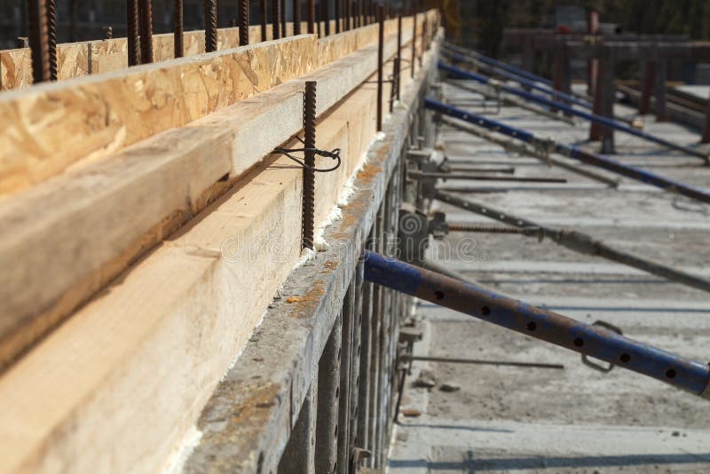 Construction of a New Building, Binding of Reinforcement Stock Image ...