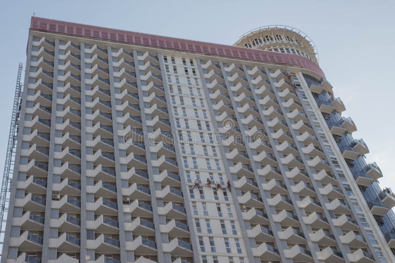 Modern Civil Engineering. High Rise Building Under Construction Stock ...