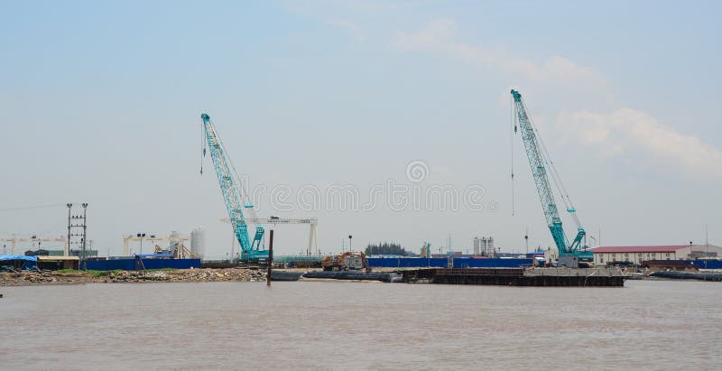 Construction of the New Building Next To a River Editorial Photography ...