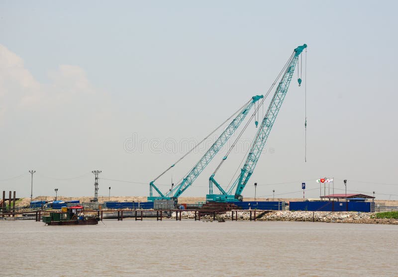 Construction of the New Building Next To a River Editorial Photo ...