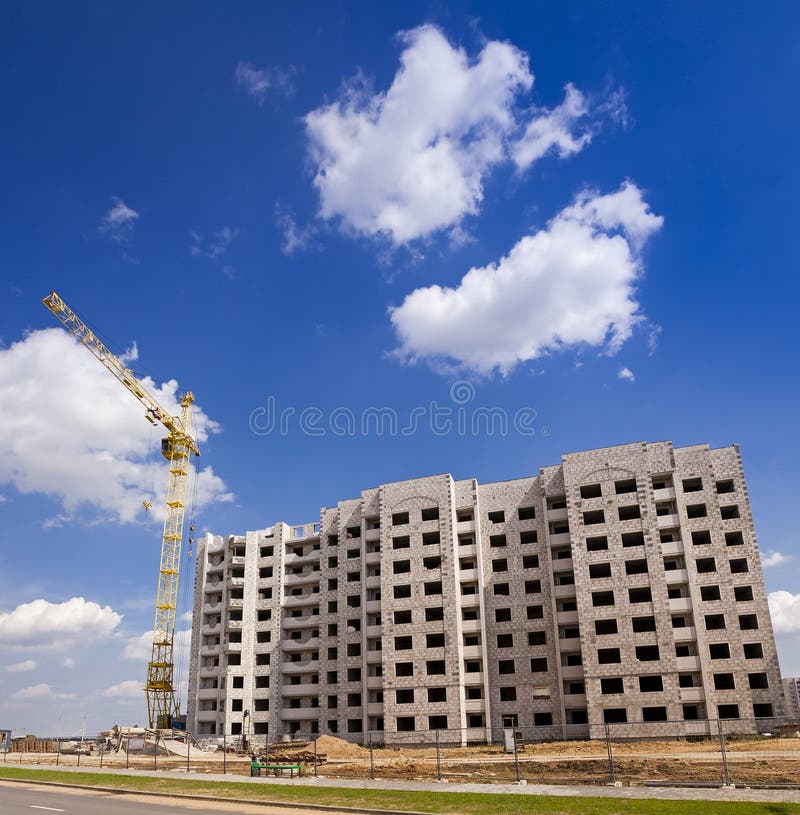 Construction of the New Building Stock Photo - Image of office, real ...