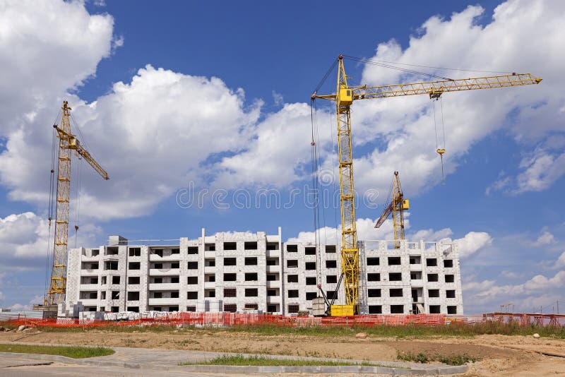 Construction of the New Building Stock Image - Image of office, home ...
