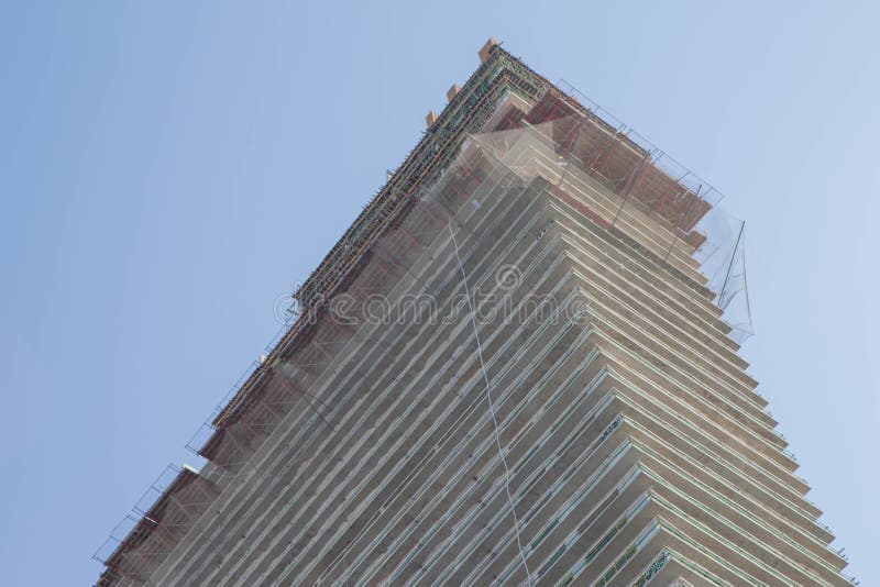 Construction of a New District. High Rise Building Under Construction ...